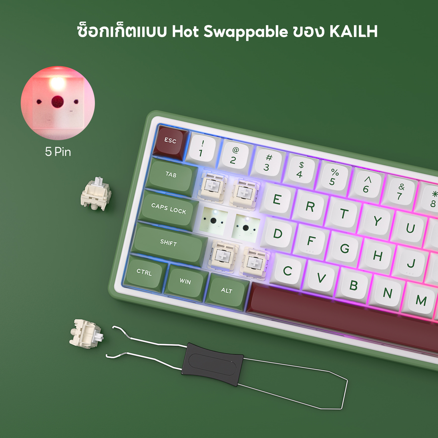 Rk ROYAL KLUDGE RK R65 ปะเก็นคีย์บอร์ดเมคคานิคอล แบบใช้สาย | Shopee ...