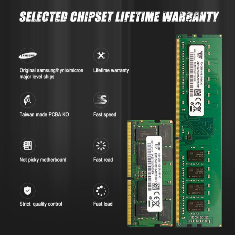Ddr4 4/8GB/16G หน่วยความจําคอมพิวเตอร์เดสก์ท็อป Ram D3 1333MHz 1600MHz ...