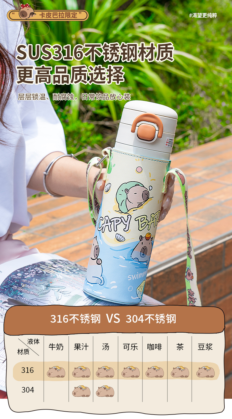 Diller กระติกน้ําสูญญากาศ Thermos 316 สแตนเลส Spout ฟางขวดน้ําดื่ม 520ml D9260 D9284 | Shopee ...