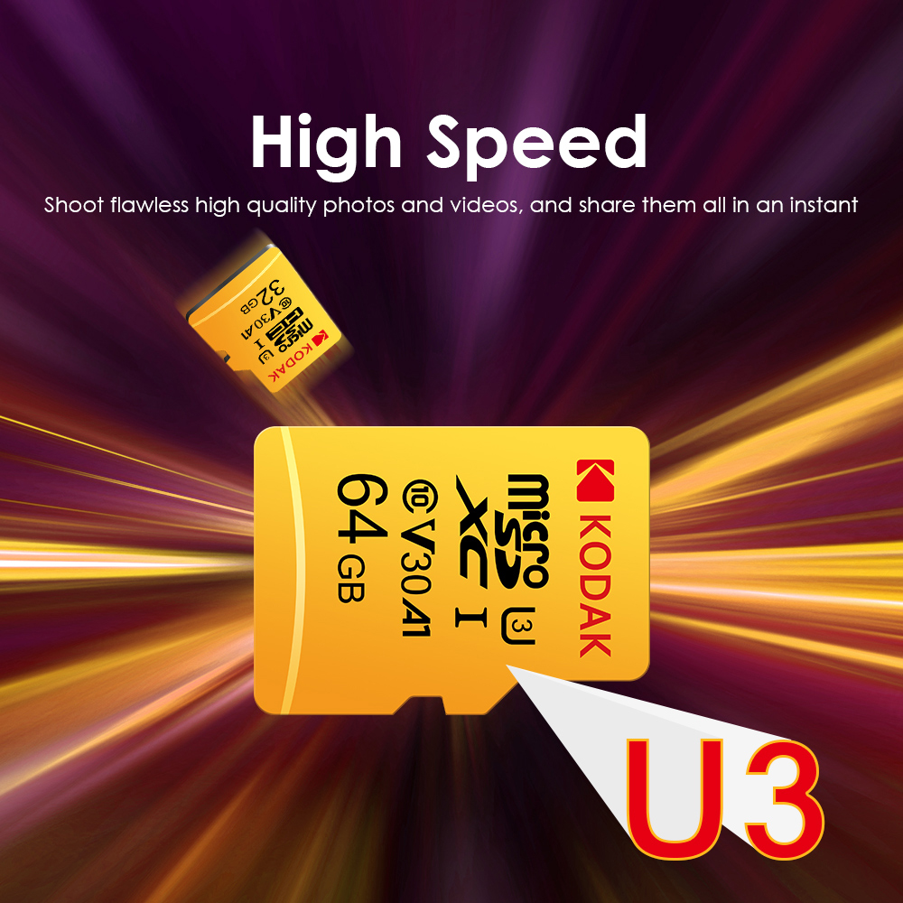 Original Kodak Micro SD การ์ด 128GB Class 10 การ์ดหน่วยความจํา 64GB ...
