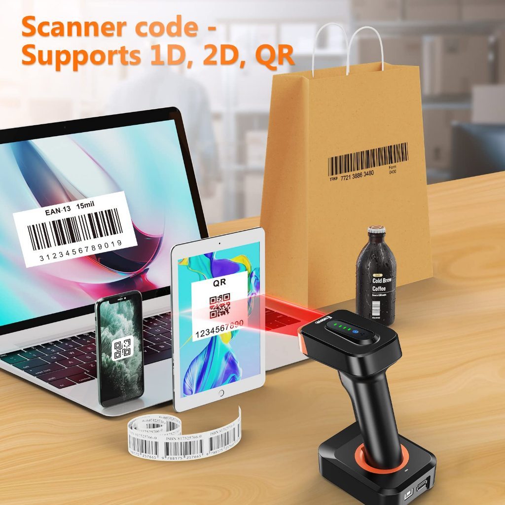 [Local stock]Eyoyo 3 in 1 Bluetooth 1D 2D QR USB แบบมีสาย &Wireless Barcode Reader เครื ่ องสแกน ...