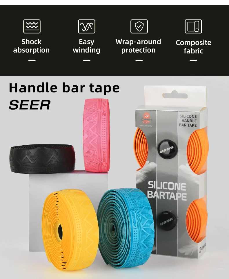 Seer แผนที่จักรยานเทปความเร็วแข่งจักรยานบาร์เทป Handlebar Wrapper Anti ...