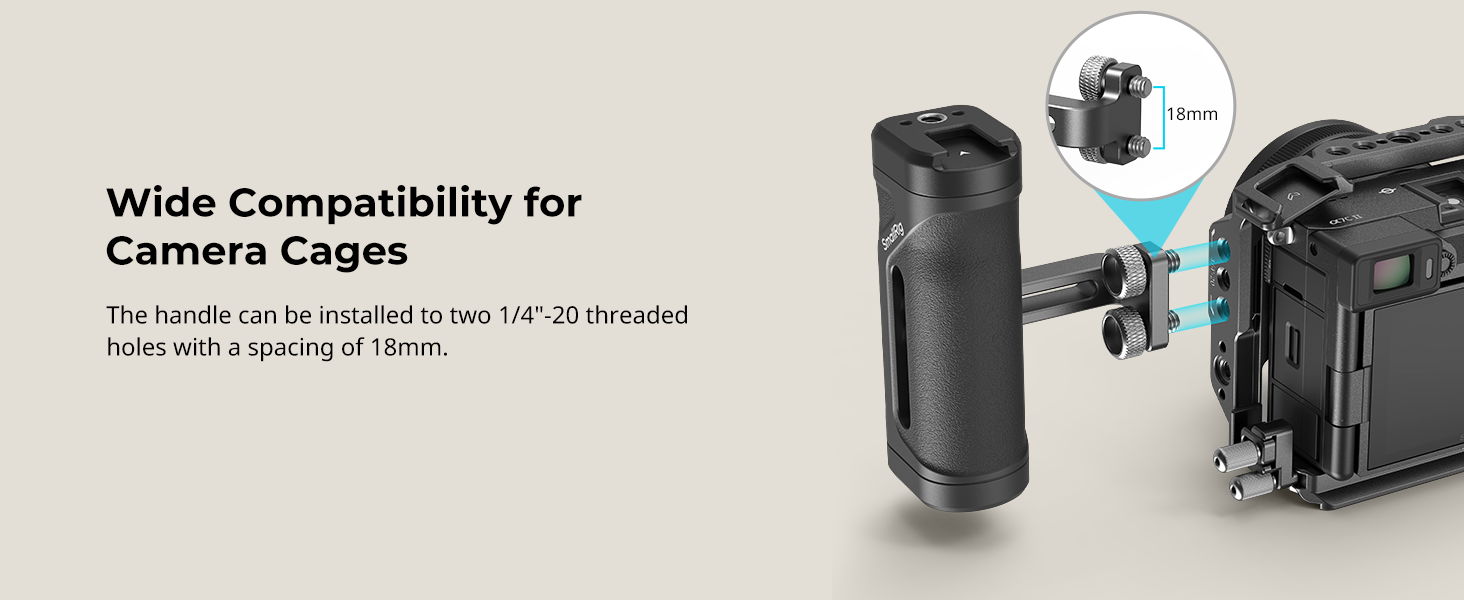 Smallrig Mini Side Handle สําหรับ 1/4 "-20 รูเกลียว, Ergonomic กล้อง ...
