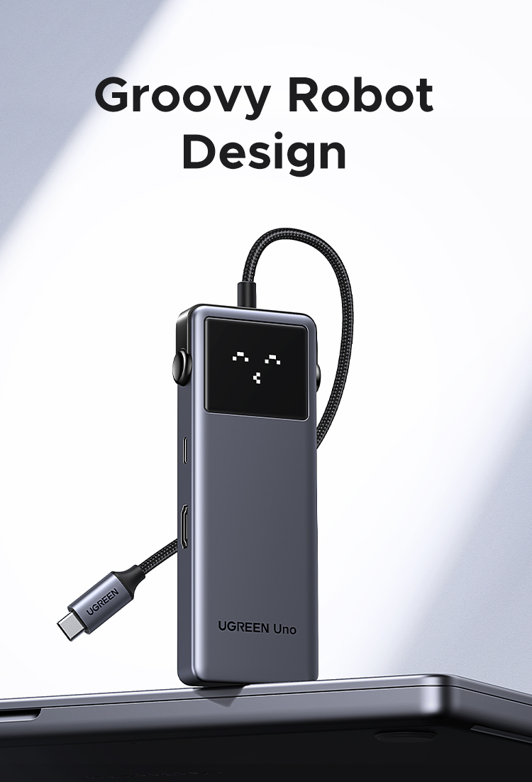 Ugreen Uno 6-in-1 HUB 4K@60Hz 10Gbps Robot HUB PD100W อะแดปเตอร์ USB C ...