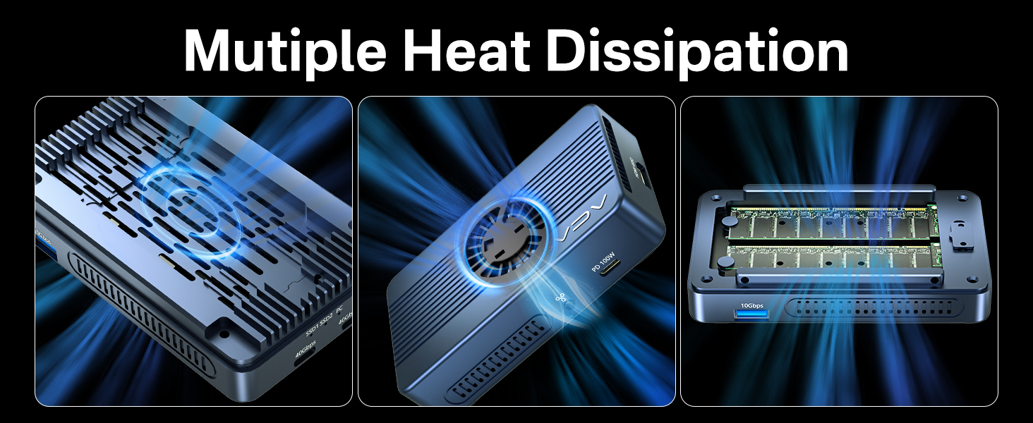 Acasis Thunderbolt4 40Gpbs RAID Dual Bay Enclosure M.2 NVME SSD Hard ...