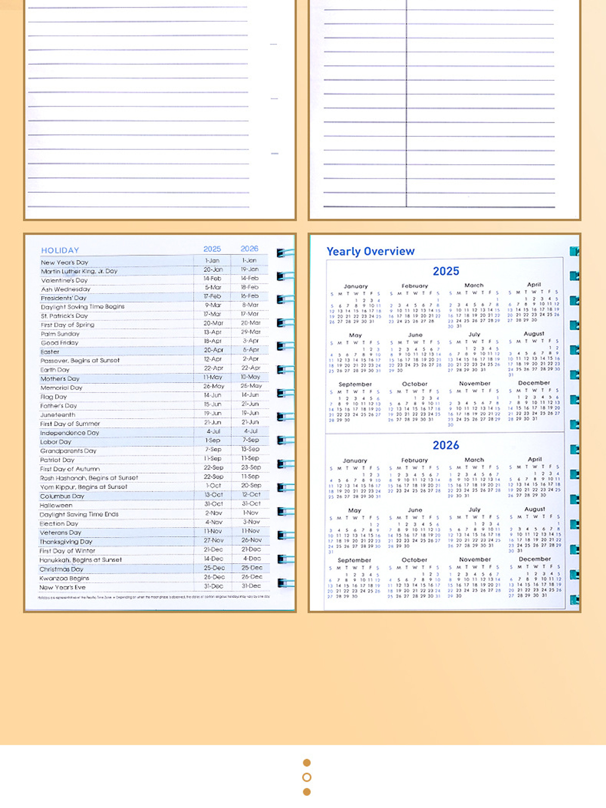 Jan-2025 Jun Planner สมุดโน้ต แพลนเนอร์ ขนาด A5 200 หน้า 18 เดือน 2024 ...