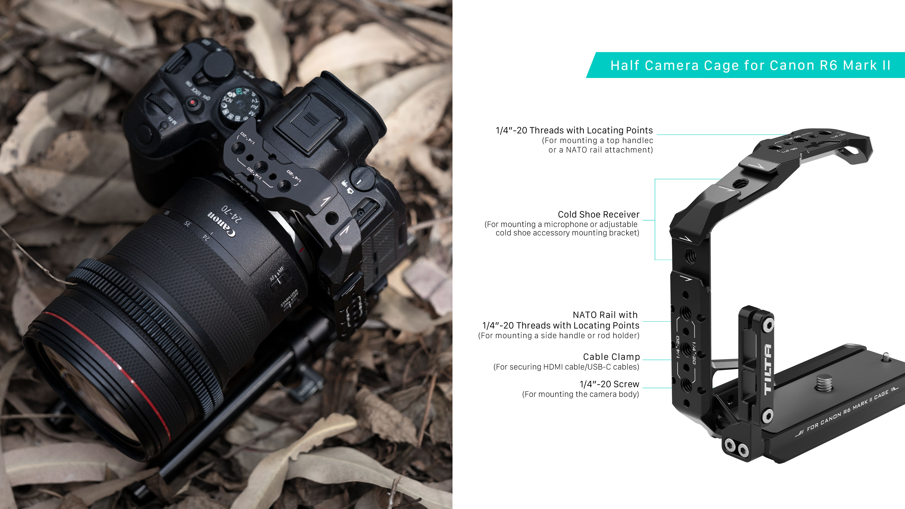 Tilta Canon R6M2 Full Half Camera Cage R6 Mark II TA-T45-AB TA-T45-FCC ...