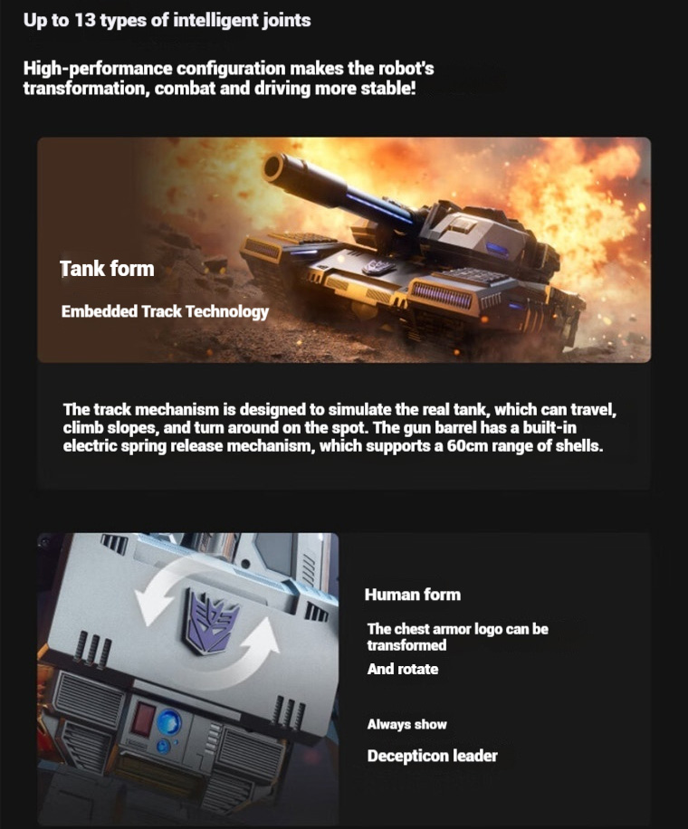 Robosen Megatron Transformers Smart Robot ภาษาอังกฤษ Dialogue Megatron ...