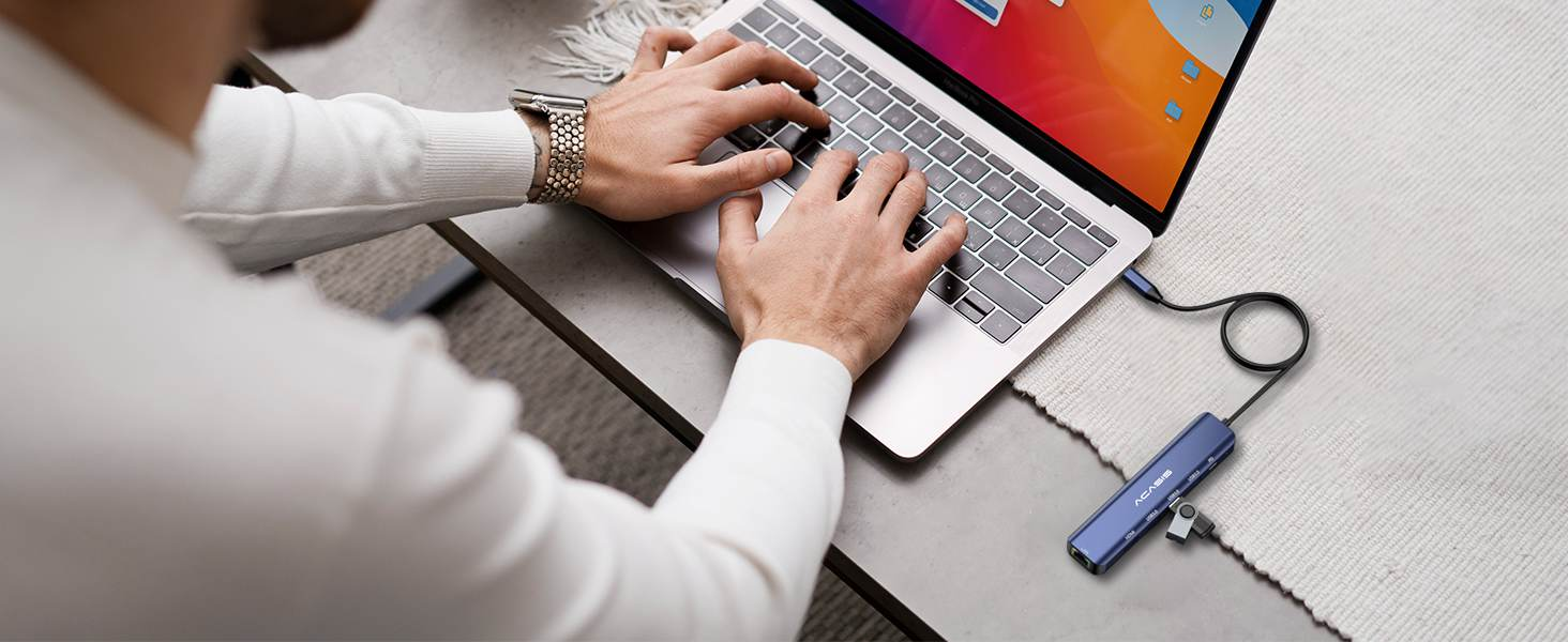 Acasis 6-In-1 Type-c Docking Station Multi Ports converter 4K60Hz ...