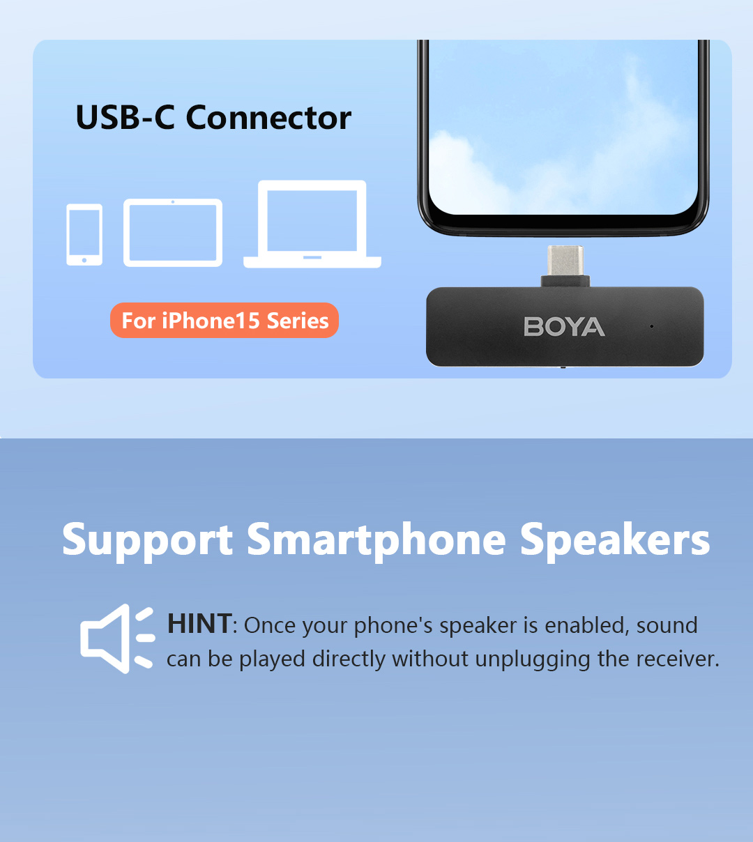 BOYA BY-V4U 4 ช่อง ไมค์ไร้สาย Type-C ไมค์ลอยไร้สาย พร้อมกล่องชาร์จ ...