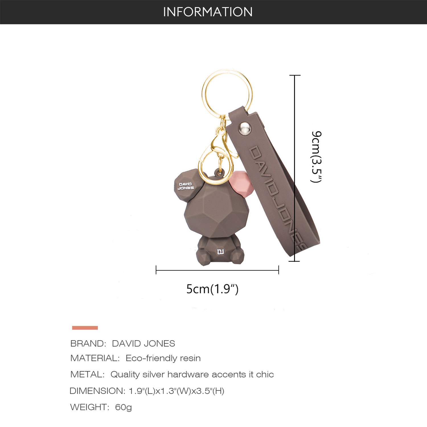 David Jones จี้หมี rhombohedral เครื่องมือกุญแจธรรมดา อุปกรณ์เสริม ...