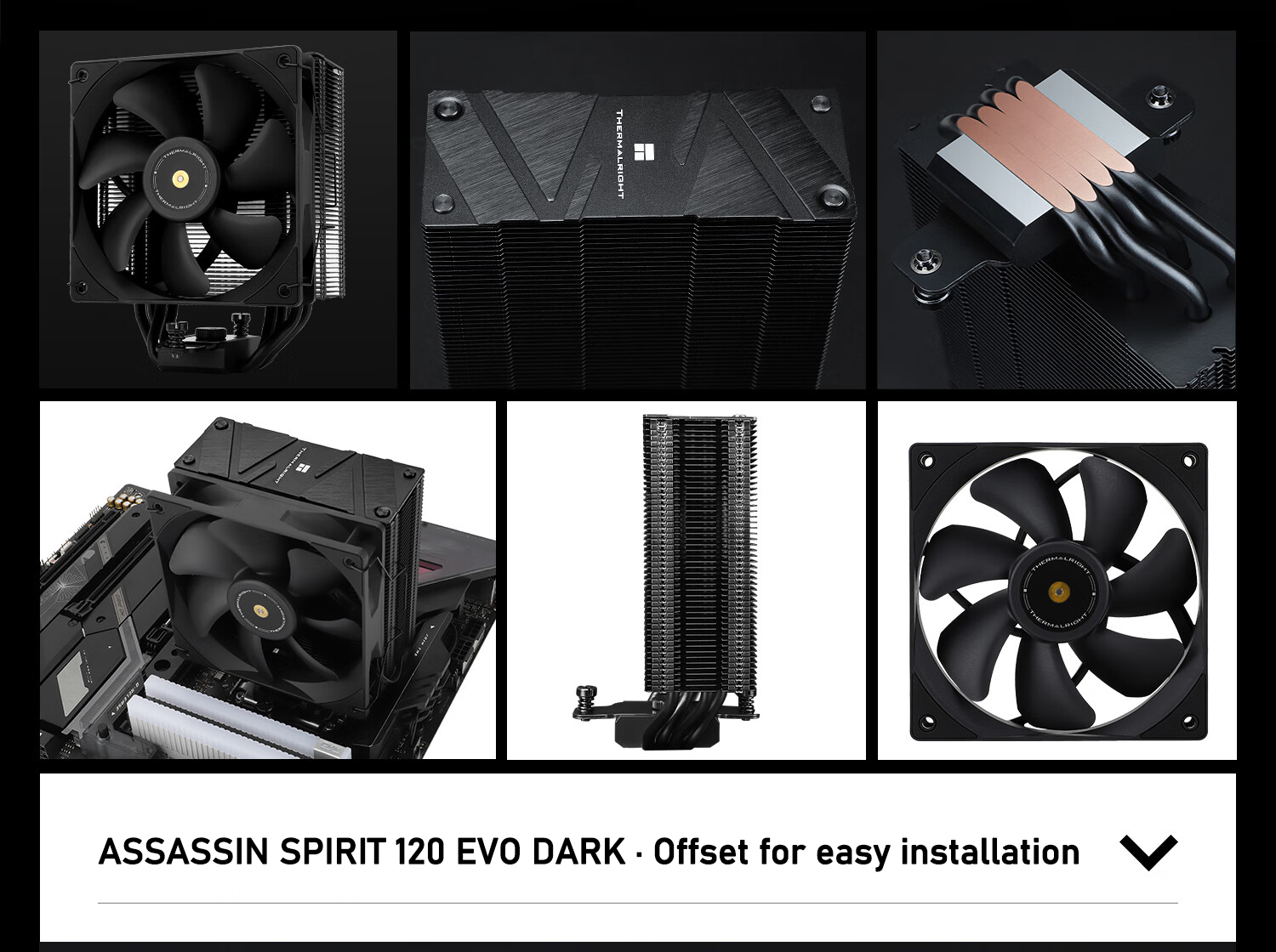 Thermalright AS120 EVO DARK หม้อน้ํา 4 Heatpipe ระบายความร้อนด้วยอากาศ ...