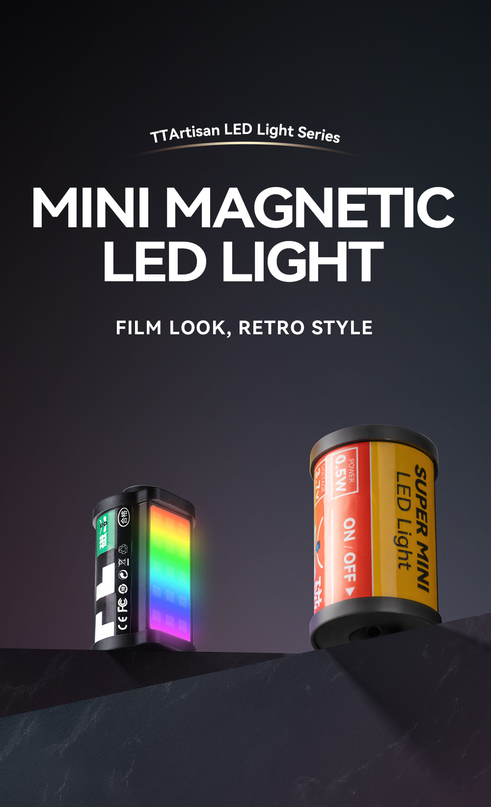 TTArtisan RGB Mini Magnetic LED เติมแสง 400-750nM แสงที่มองเห็นได้ ...