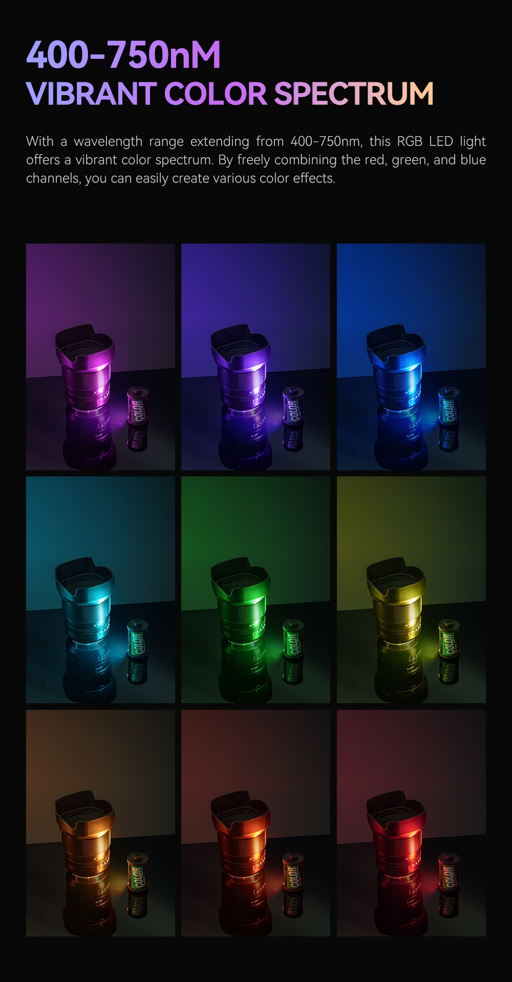 TTArtisan RGB Mini Magnetic LED เติมแสง 400-750nM แสงที่มองเห็นได้ ...