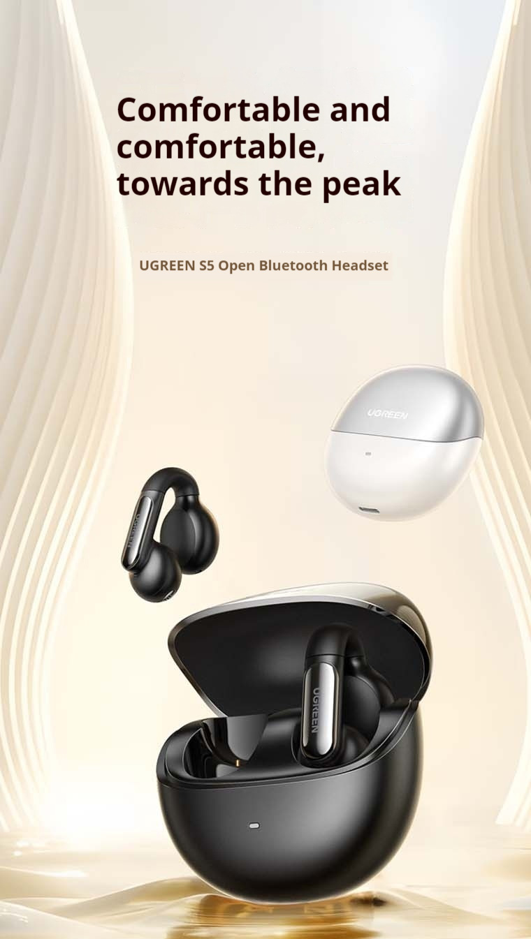 UGREEN HiTune S5 Bluetooth Headset Air conduction wireless ear clip ...