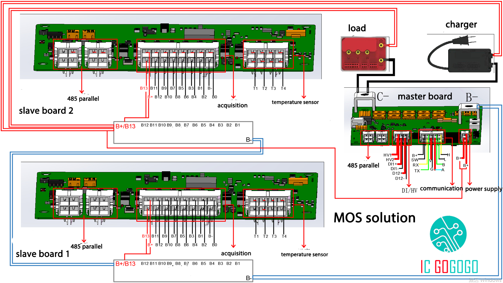 Master Slave ANT BMS Serial การเชื่อมต่อป้องกัน 36S 40S 48S 64S 72S 96S ...