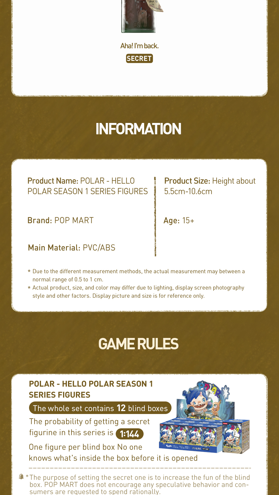 POP MART POLAR - HELLO POLAR Season 1 Series Figures Blind Box Action ...