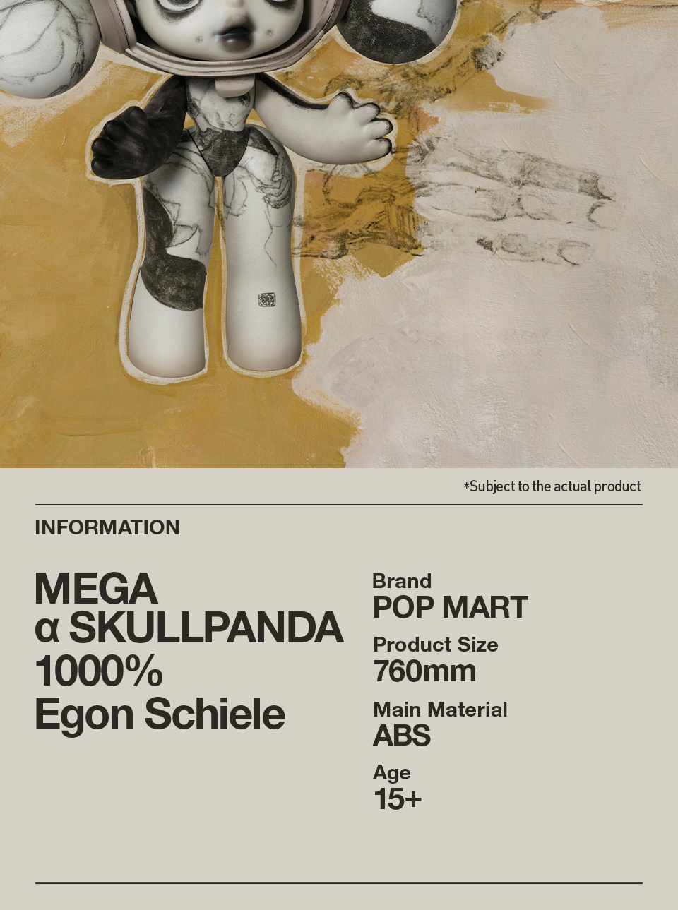 POP MART MEGA α SKULLPANDA 1000% Egon Schiele | Shopee Thailand