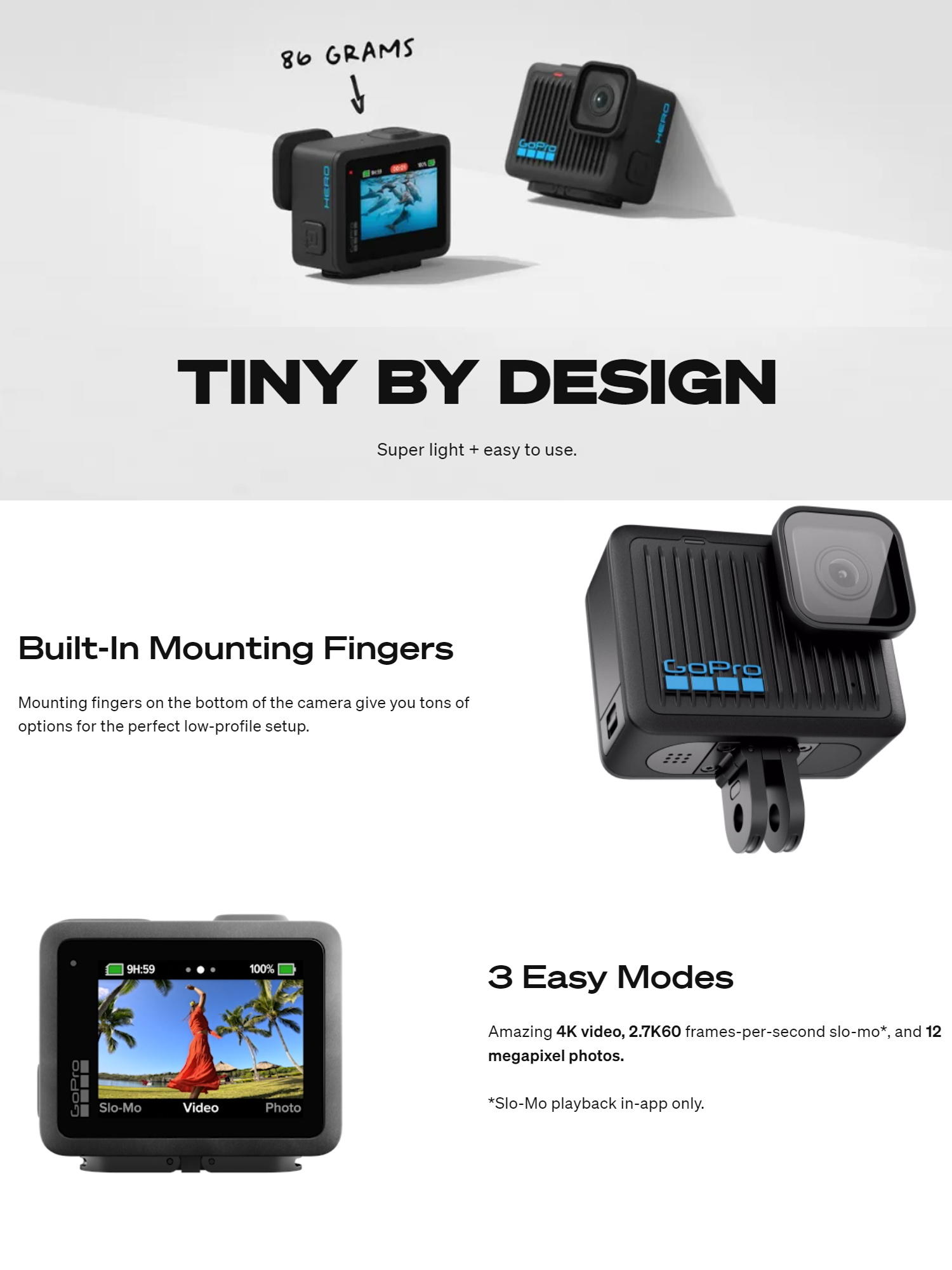 [ประกันภัย 1 ปี] GoPro HERO Action Camera, กล้องดิจิตอล, กล้องจิ๋ว ...