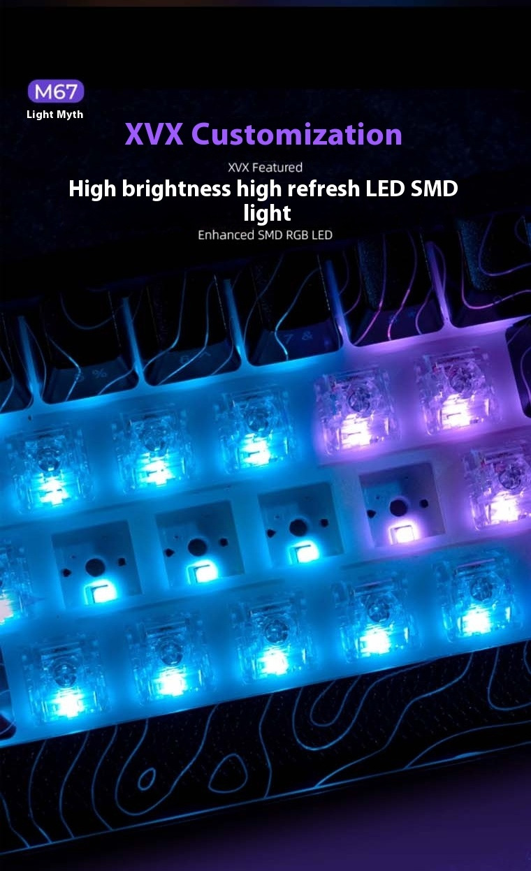 XVX M67 Light Myth Reserve Mechanical Keyboard IMD Contour 2.0 Keyboard ...