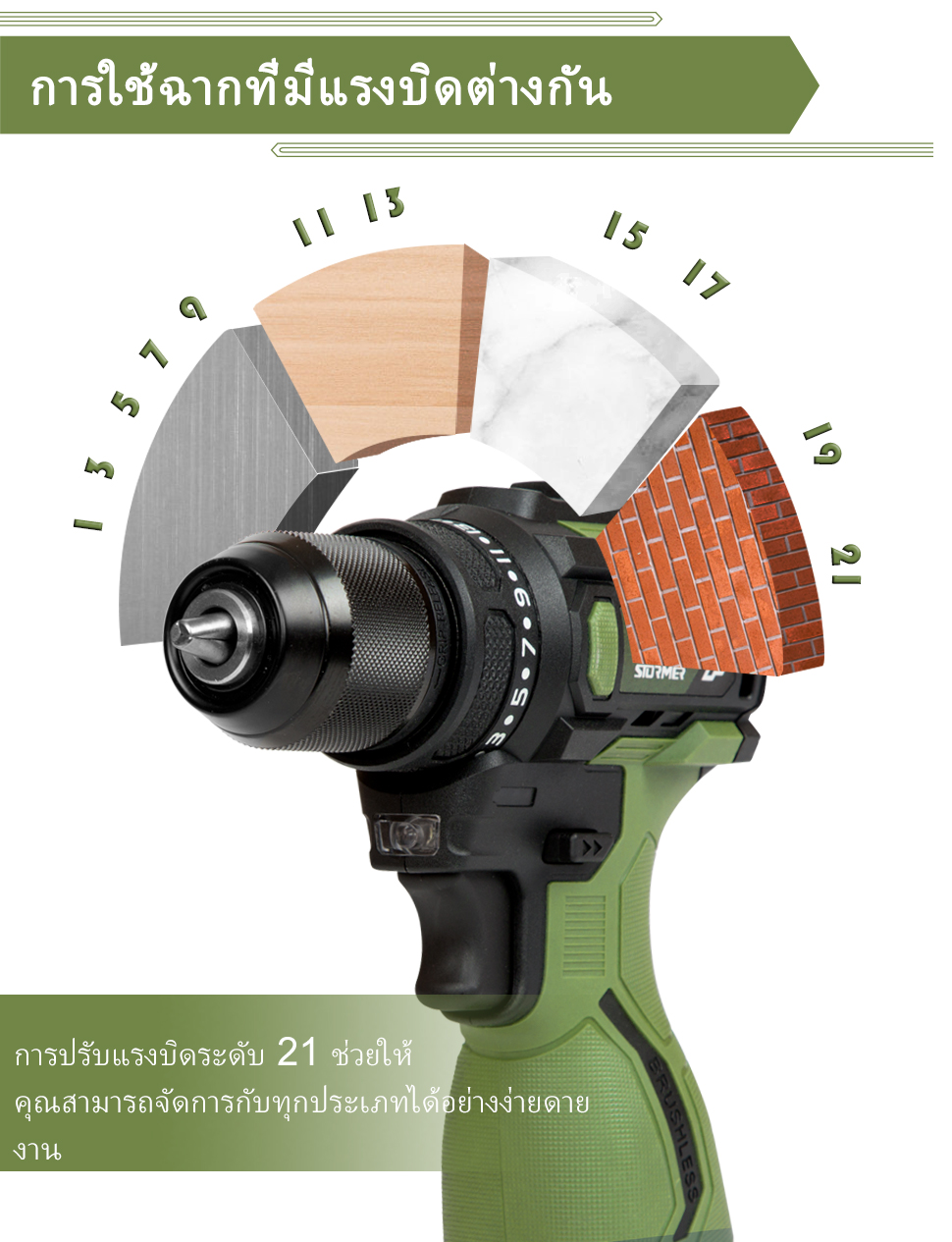 17v สว่านไฟฟ้าแบบไม่มีแปรง 55NM สว่านไร้สาย Mini Driver ไขควง Li-ion แบตเตอรี่ 5 ชิ้นสว่านโดย ...