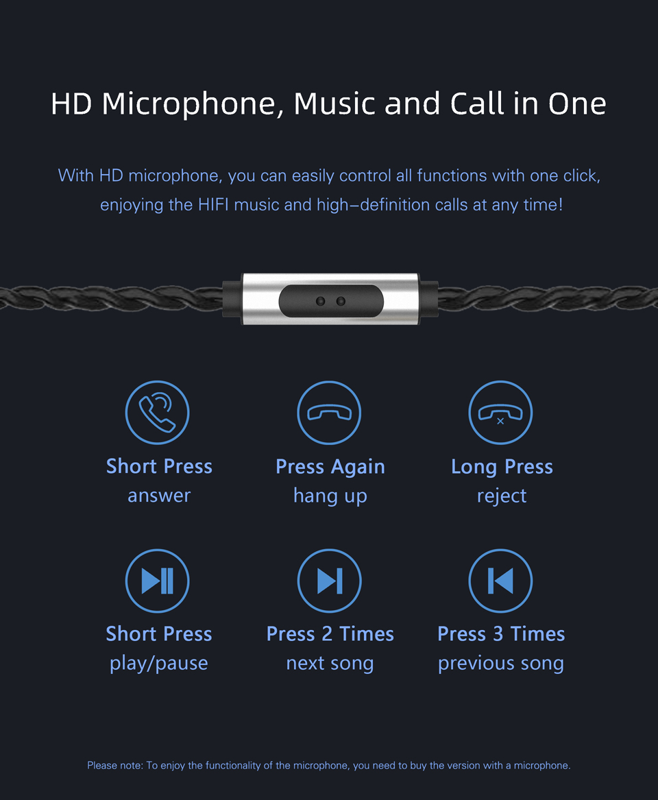 NICEHCK B40 3.5mm HIFI PK Earbud 14.8mm Dynamic Driver Unit Bass ...