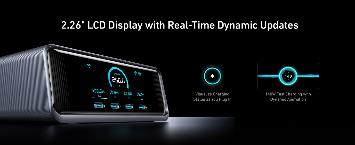 Anker Prime Charger 250W GaN Prime USB C สถานีชาร์จ Ultra-Fast 6-Port 2 ...