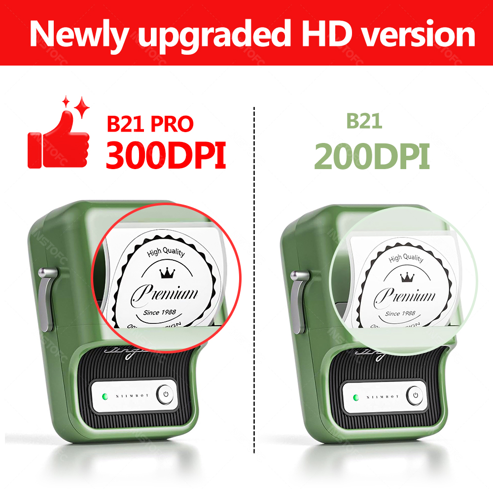 Niimbot B21 รุ่นอัพเกรด HD 300dpi เครื่องพิมพ์ฉลาก B21PRO | Shopee Thailand