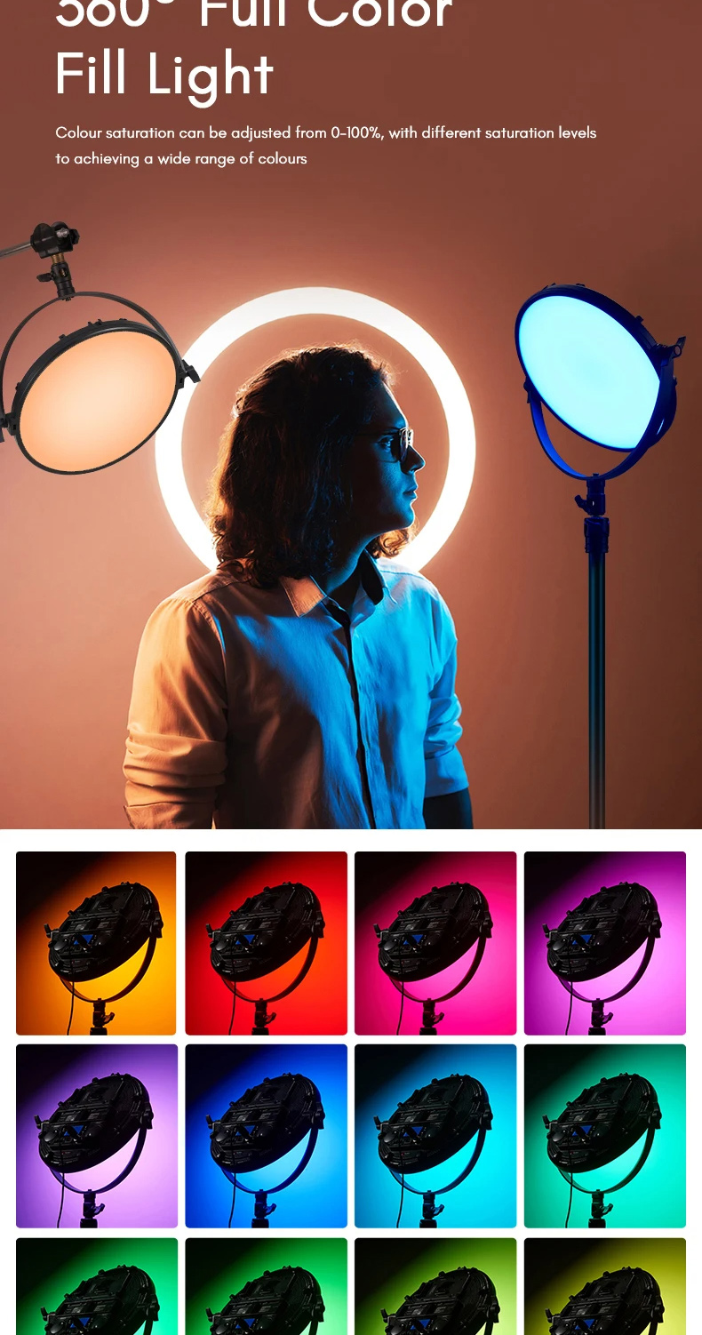 Tolifo Professional Studio Video Lighting RS60RGB RGB LED Video Light ...