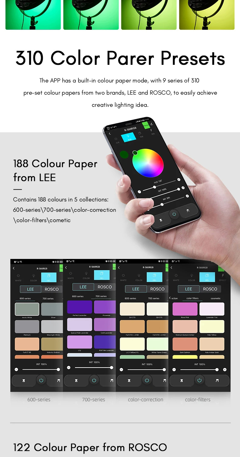 Tolifo Professional Studio Video Lighting RS60RGB RGB LED Video Light ...