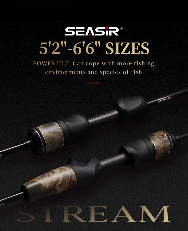 SEASIR Stream Solid Wood Fishing Rod FUJI A + O Guide Rings UL1.57M-1 ...