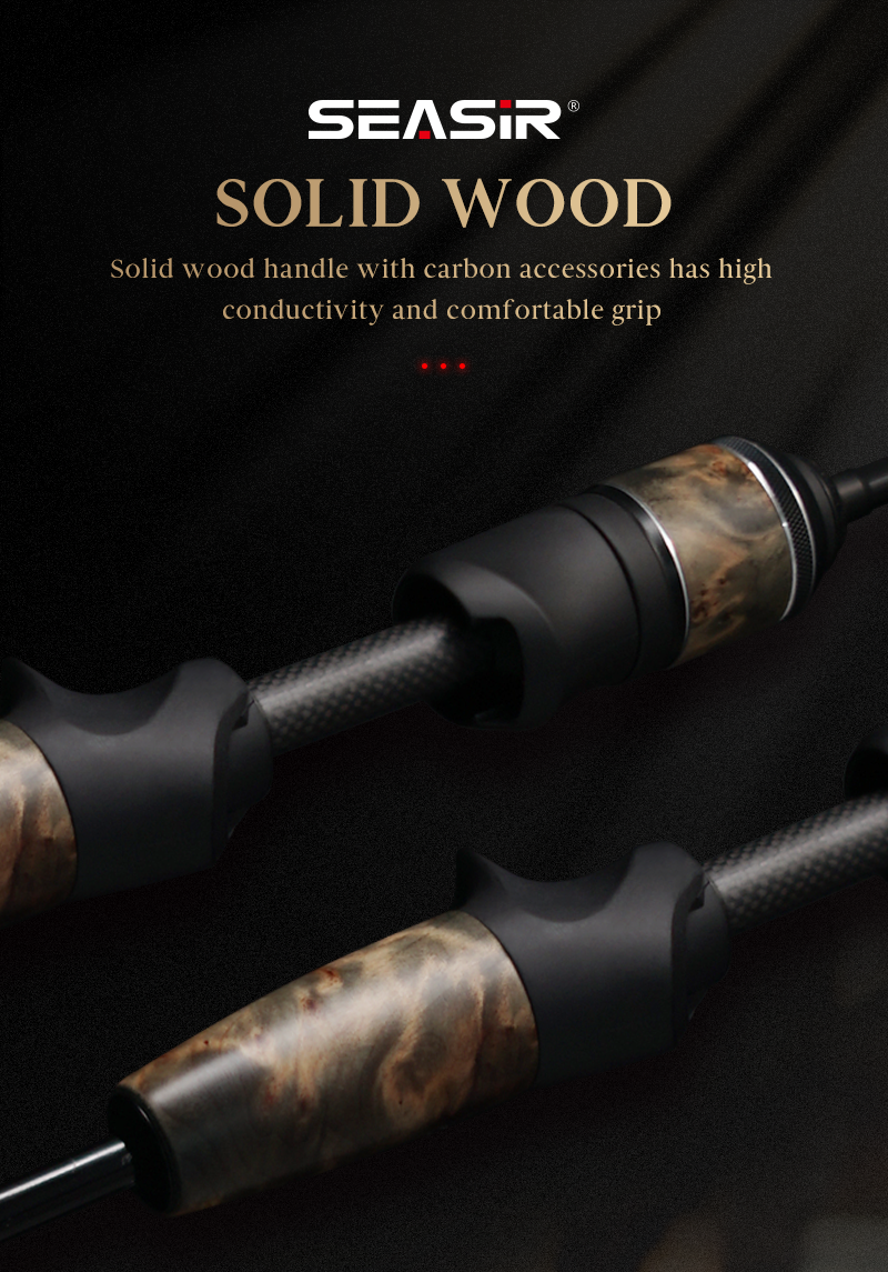SEASIR Stream Solid Wood Fishing Rod FUJI A + O Guide Rings UL1.57M-1 ...