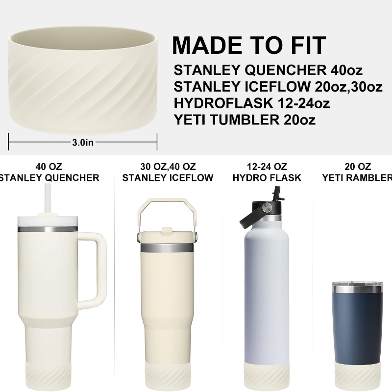 เคสซิลิโคนป้องกันลื่นและกันกระแทก สำหรับStanley Quencher H2.0 40 oz ...