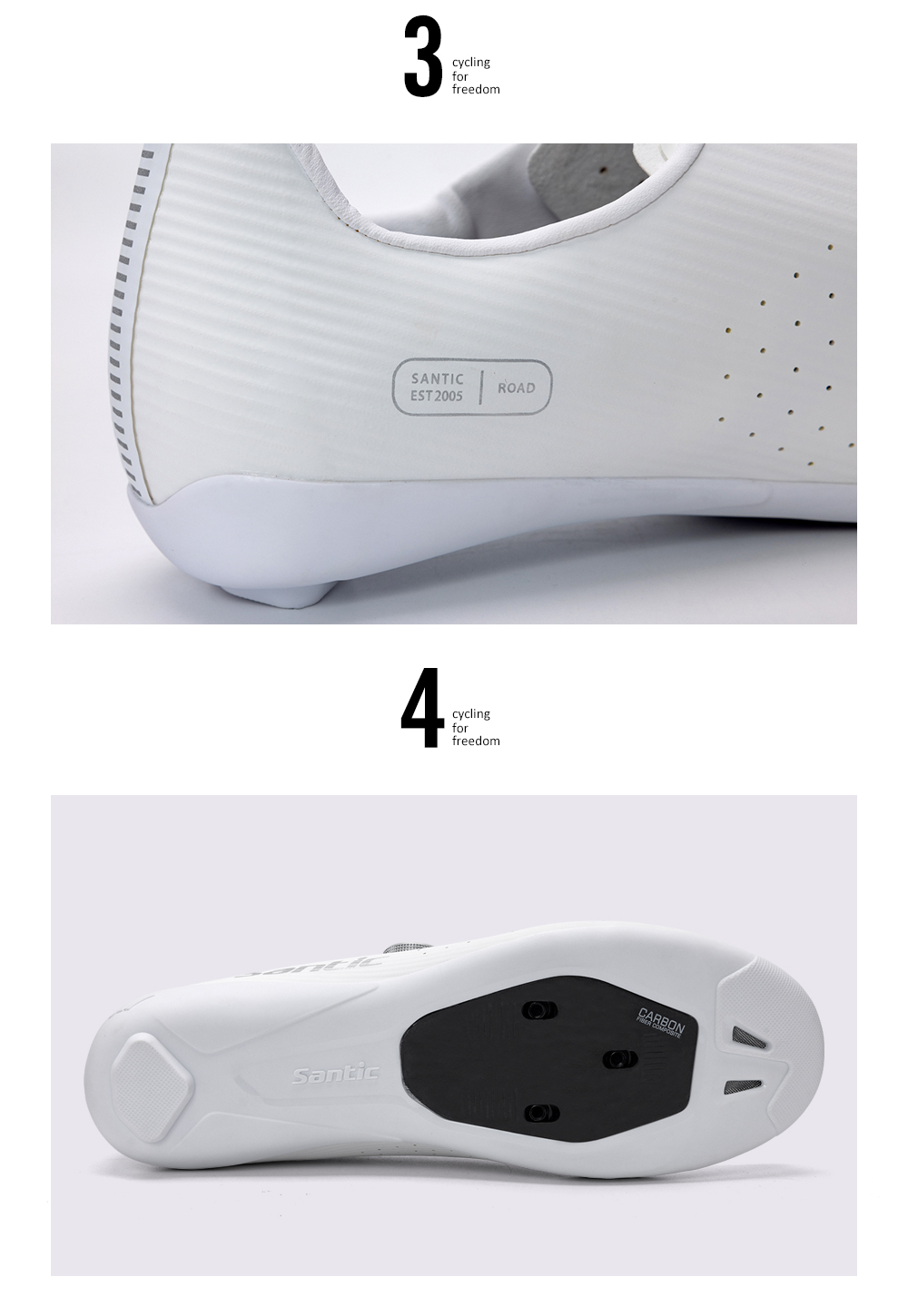 Santic ขี่จักรยานรองเท้าผู้ชายคาร์บอนไฟเบอร์ Outsole รองเท้าจักรยานถนน ...