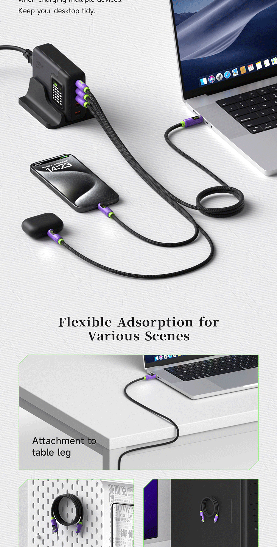 Hagibis Magnetic Usb-C To Usb-C Cable พร้อมจอแสดงผล Led Type-C PD 240W Fast สายชาร์จสําหรับ ...