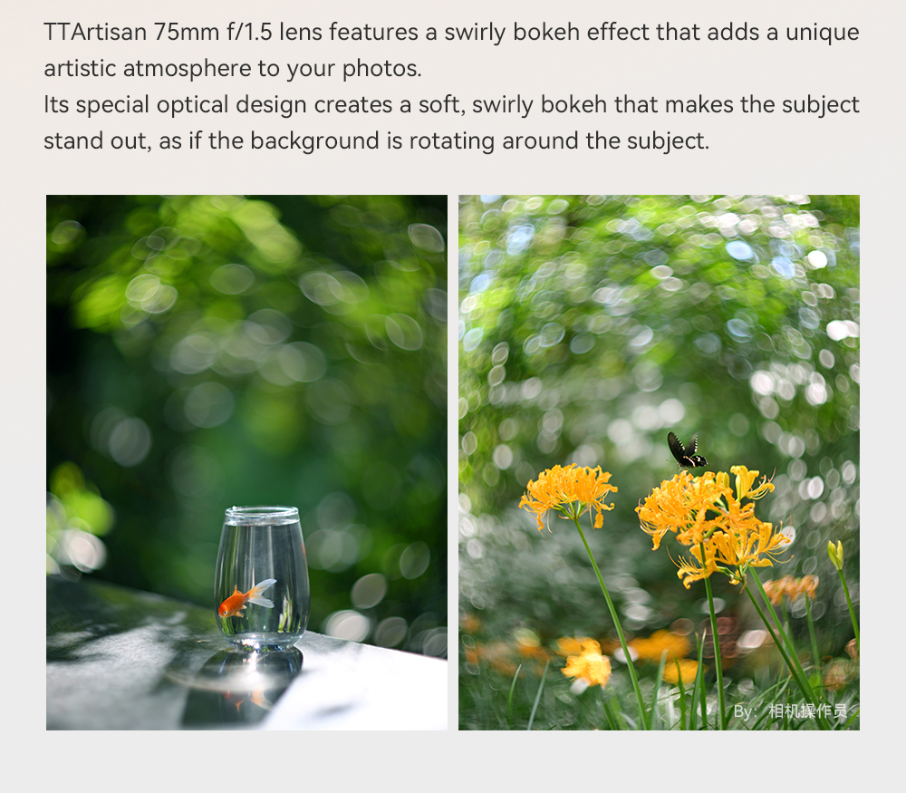 TTArtisan 75 มม. f1.5 Swirly Bokeh Full Frame เลนส์แมนนวลโฟกัส M42 Mount 75mm f1.5 | Shopee Thailand