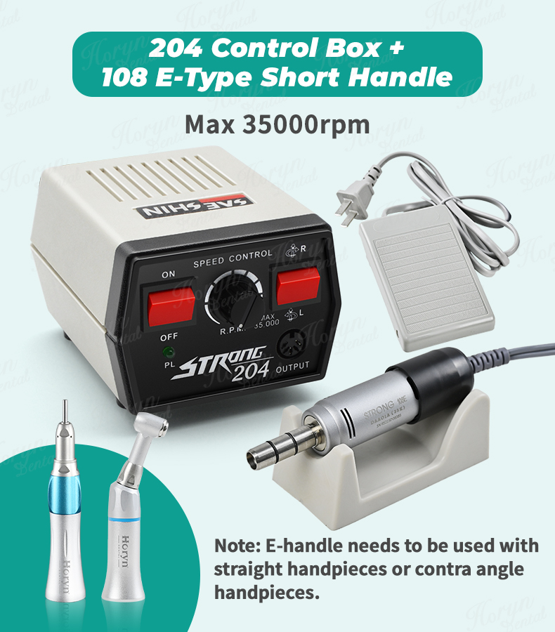 ทันตกรรมแบบพกพา 204 Strong Micro Motor 90/102L/ E-Type Handpiece Gear ...