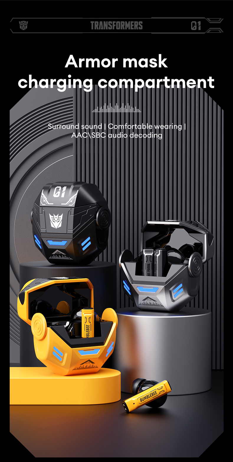 Transformers TF-T36 หูฟัง TWS หูฟังบลูทูธ ไร้สายบลูทูธ 5.4 เวอร์ชันใหม่ พร้อมไมค์ IPX5 | Shopee ...