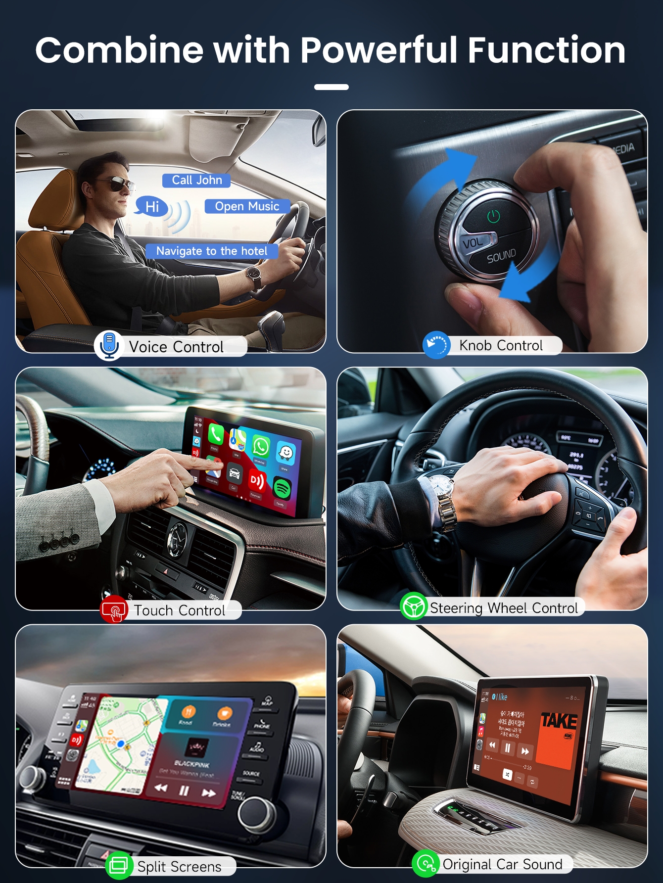 Carlinkit Ai Box LED Android 13 กล่องแอนดรอยด์สำหรับรถยนต์ รองรับ Wireless CarPlay และ Android ...