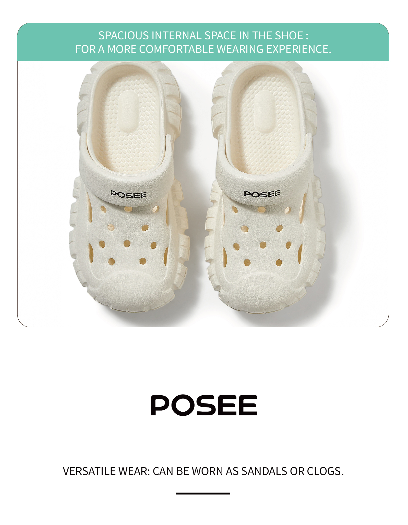 【POSEE️️ X Peatwasu】【New Arrival】POSEE Clogs Pioneer EVA Couple รองเท้า ...