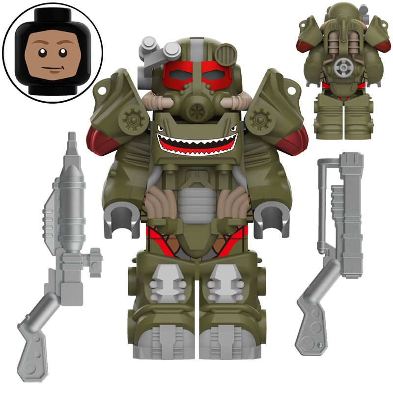 บล็อกของเล่น Fallout Shelter T60 Power Armor Figure Vault Boy Building ...