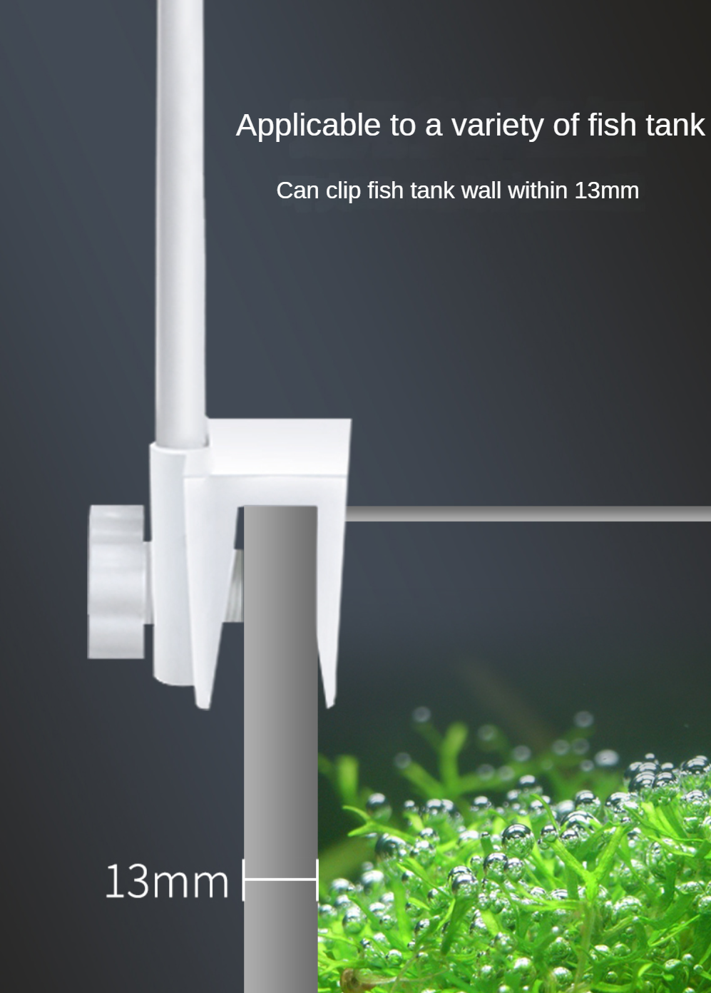 Timing Fish Tank Light Clip Light led Full Spectrum Aquatic Plant Light ...