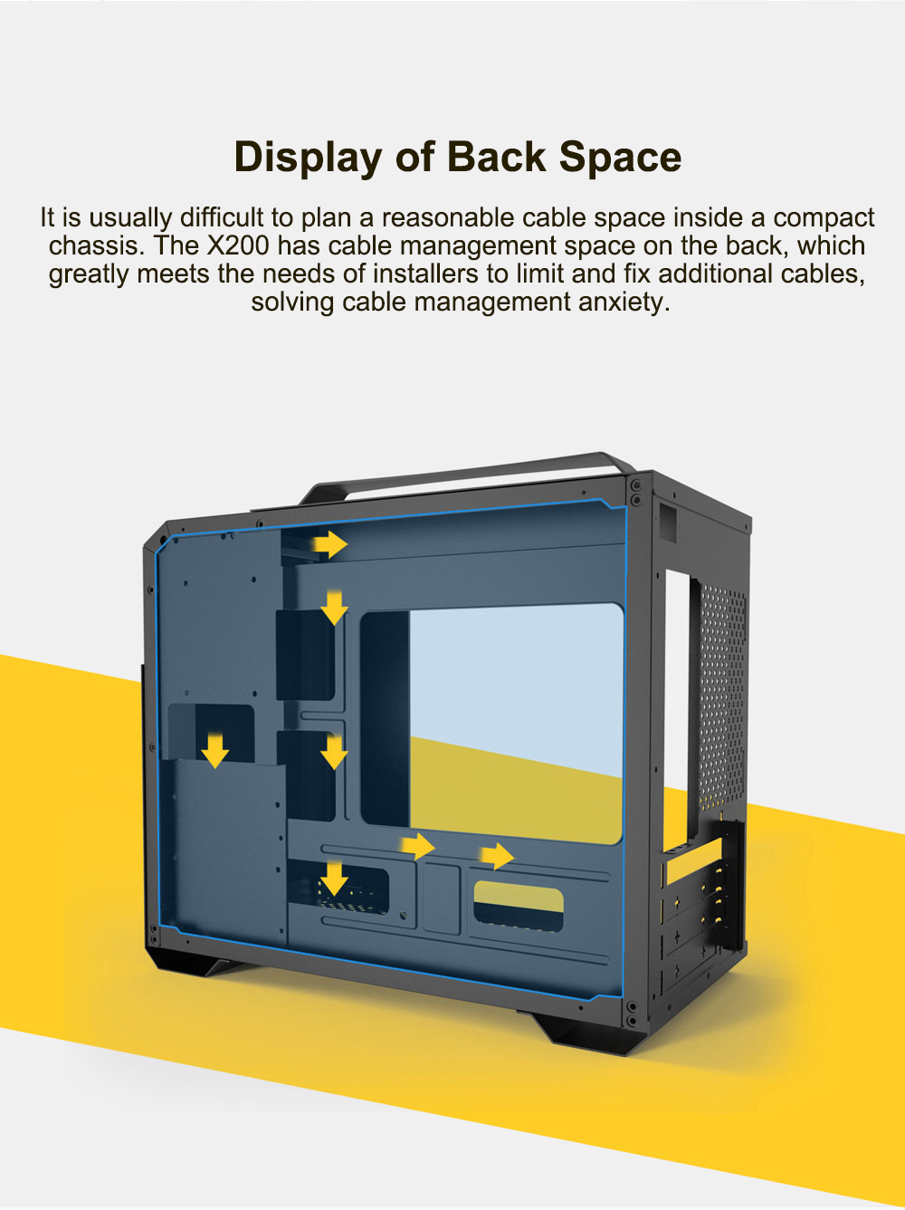 Powertrain X200 MATX คอมพิวเตอร์เดสก์ท็อปแบบพกพาแก้วด้านข้างโปร่งใส 240 ...