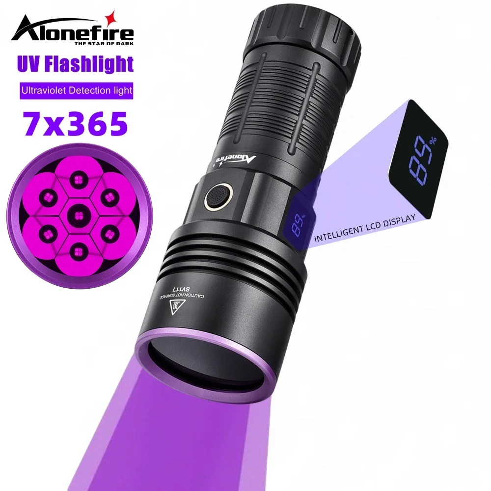 Alonefire SV117 140W สูง 7x4-Core 365nm UV LED ไฟฉาย Blacklight แมว ...