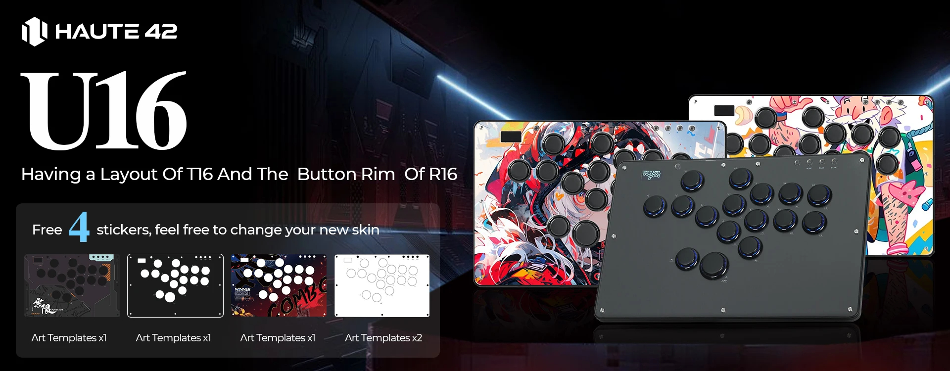 Haute42 Fightstick Arcade Controller จอยสติ๊ก Hitbox Leverless ...