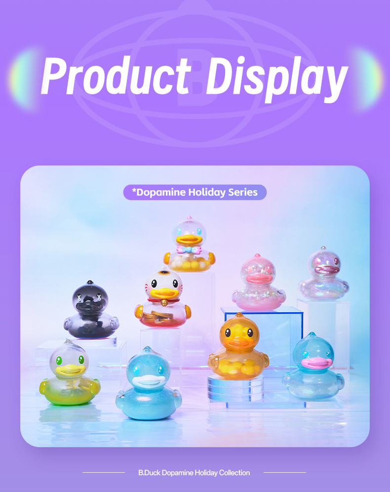 B.Duck Dopamine Holiday Series Floating Duck Blind Box 9.5CM（8PCS）ของ ...