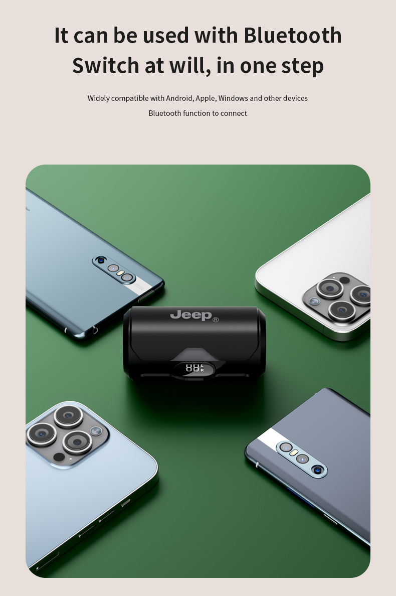 [พร้อมส่งในไทย] Jeep EC003 หูฟังแบบหนีบหู บลูทูธ5.4 หูฟังเปิดหู เสียง HIFI คุณภาพสูง HD Calls หู ...