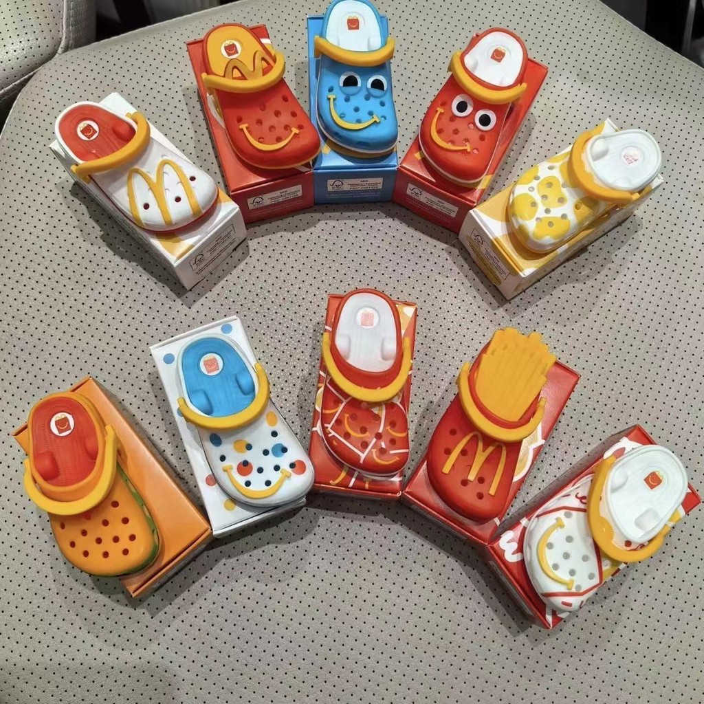 Mcdonals Crocs พวงกุญแจ Mini Mcdo Crocs Mcdonals พวงกุญแจรองเท้าแตะ ...