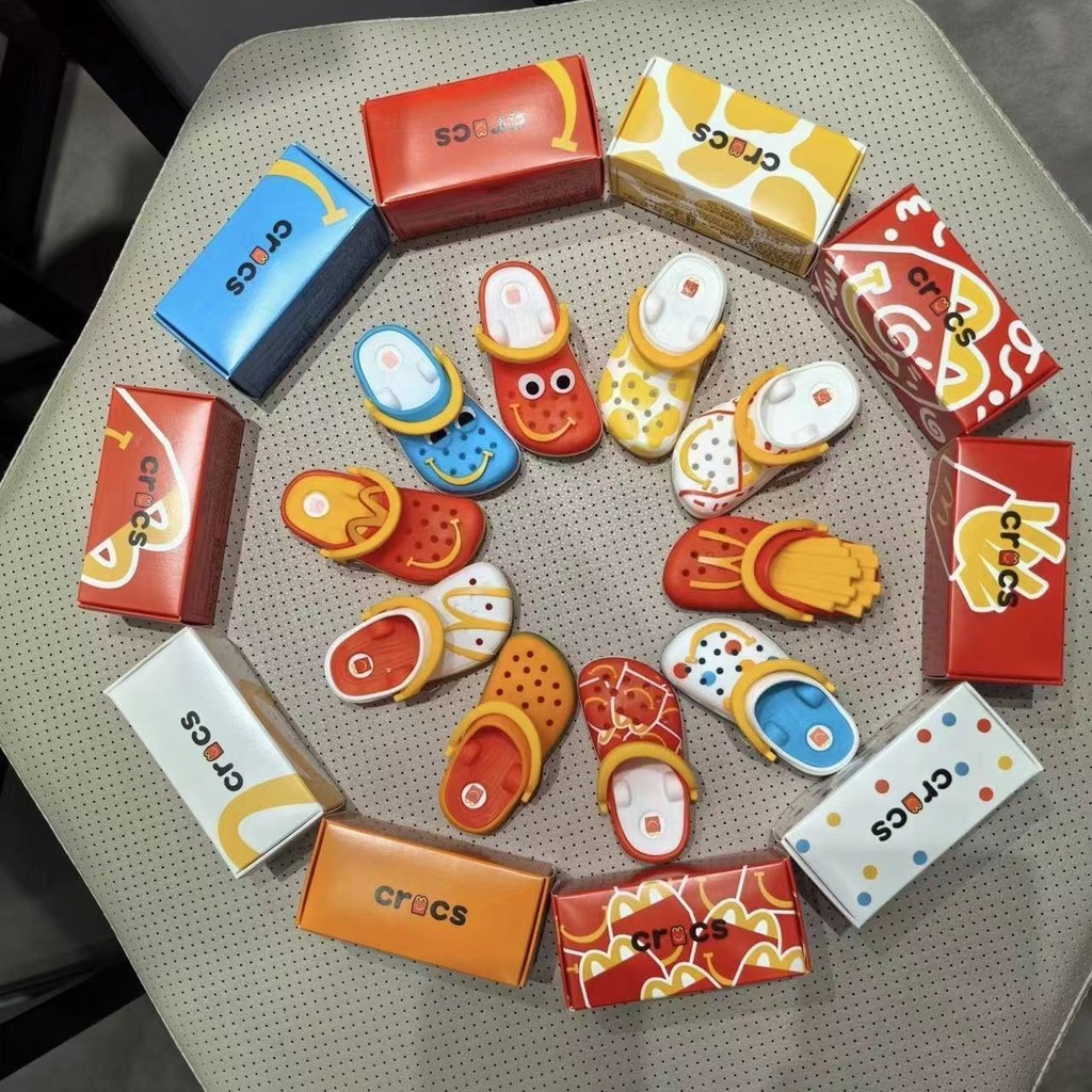 Mcdonals Crocs พวงกุญแจ Mini Mcdo Crocs Mcdonals พวงกุญแจรองเท้าแตะ ...