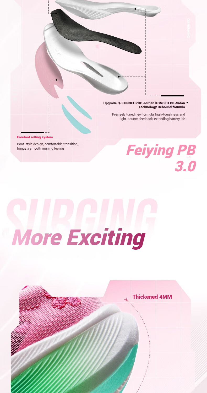 Qiaodan Feiying PB 3.0 รองเท้าวิ่งผู้ชายสบาย Rebound Breathable ...